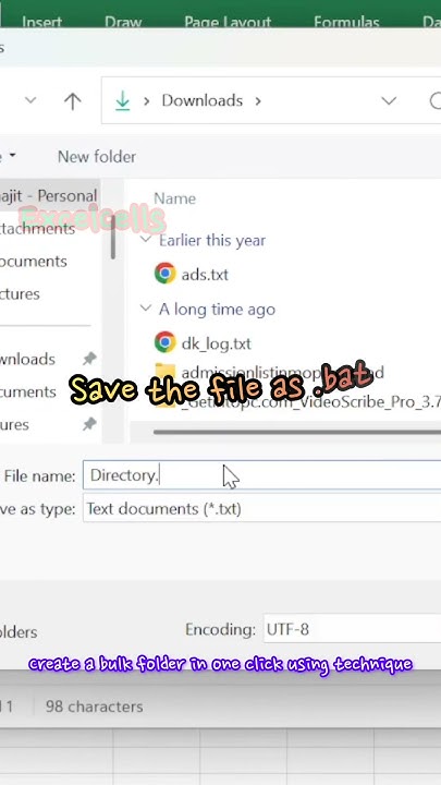 Create a bulk folder in one click using this technique #excelcells #excel #exceltips - YouTube