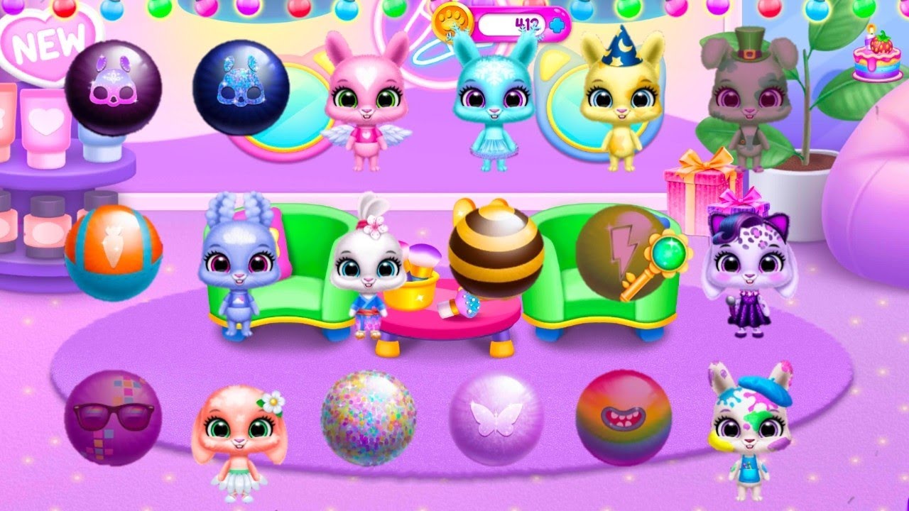 bunny pets in bunnsies games tutotoons part 47 - YouTube