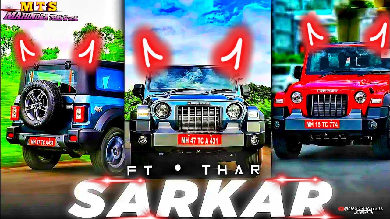 SARKAR FT. BY THAR 👿 || MAHINDRA THAR || THAR STATUS VIDEO || SARKAR ...