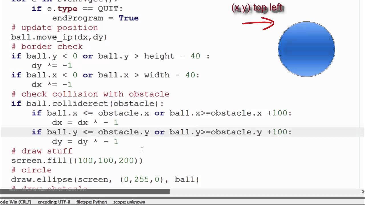 Collision detection using rectangles and knowing direction - YouTube