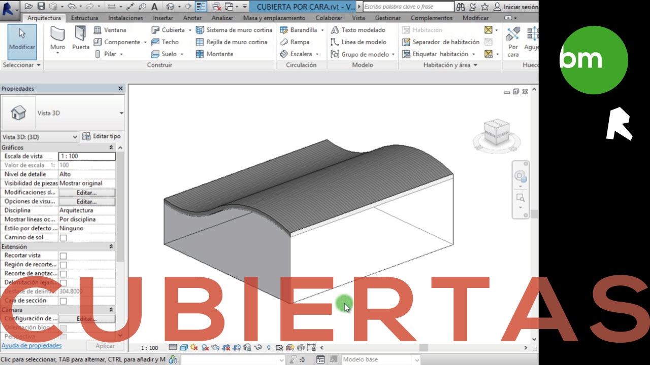REVIT. Cubiertas por cara - YouTube