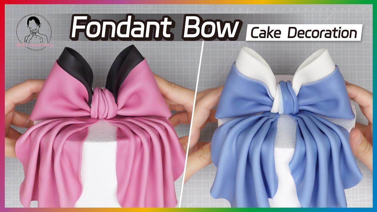 Fondant Bow｜Easy Bow Cake Topper｜How to Make a Cake Bow｜Step by Step ...