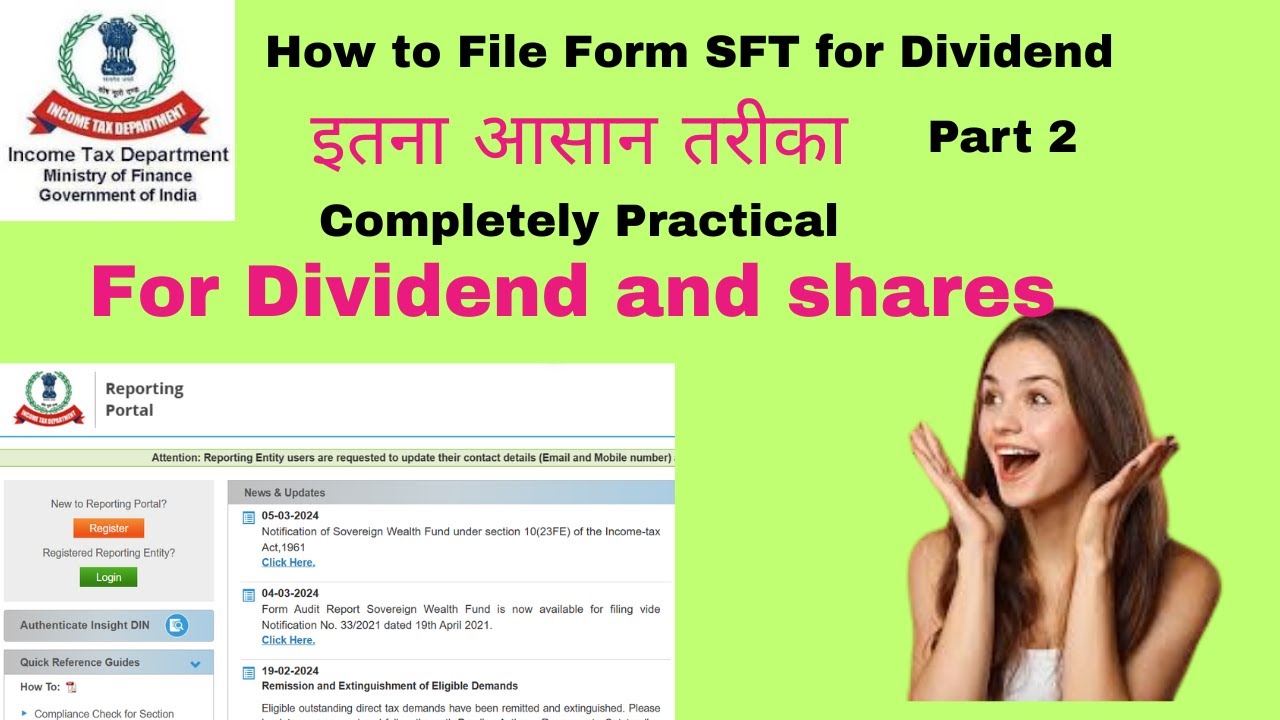 Part 2_SFT (Form 61A) Online for Dividend & Shares | Income Tax India ...