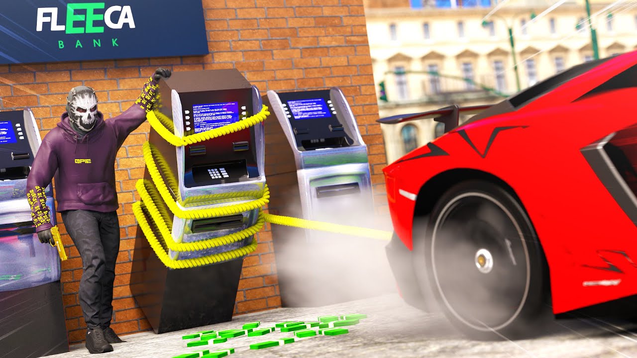 ATM Robbery Goes Bad, Cops Show Up in GTA 5 RP - YouTube