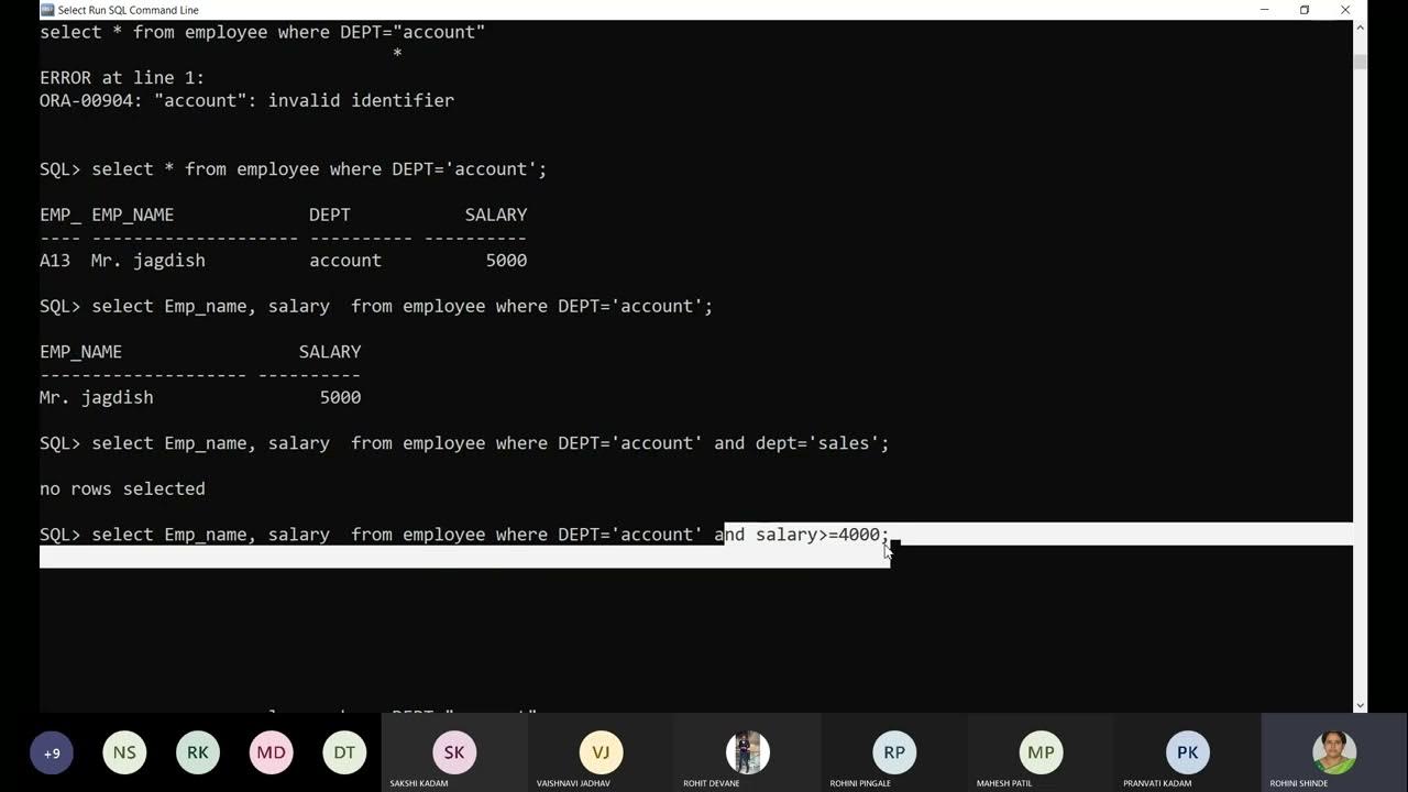 Creating Table and Inserting records in it - YouTube