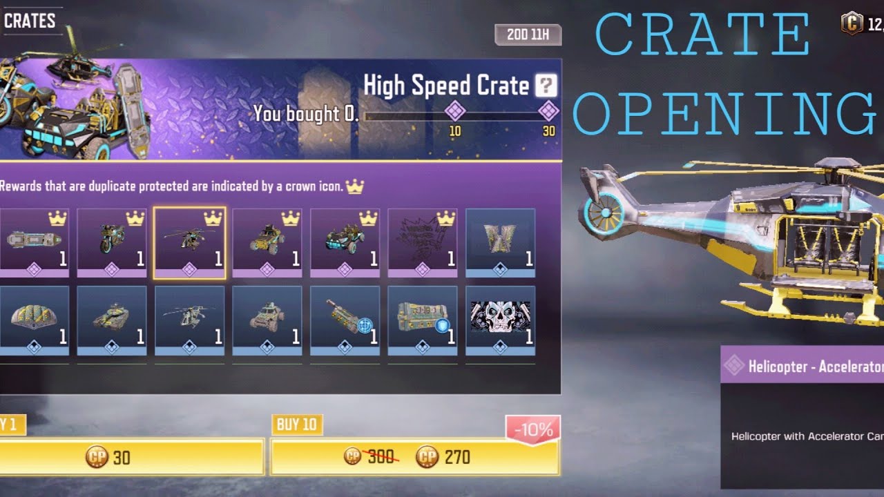 call of duty mobile buying all high speed crate /codm crates - YouTube