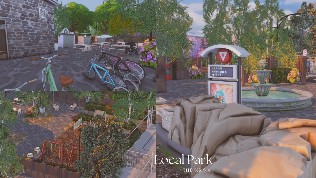 Let’s Build a Local Vibrant Park | The Sims 4: CC Speed Build - YouTube