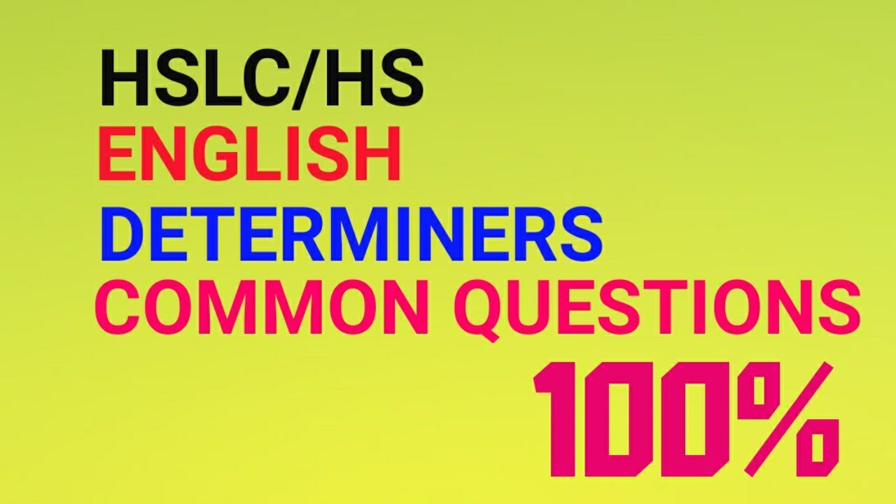 HSLC/HS ENGLISH GRAMMAR COMMON QUESTIONS. - YouTube