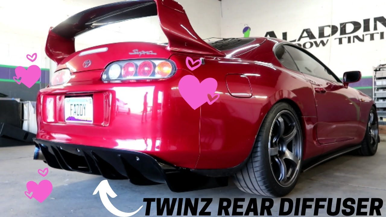 TwinZ Rear Diffuser Installed! | JDM MK4 Toyota Supra - YouTube