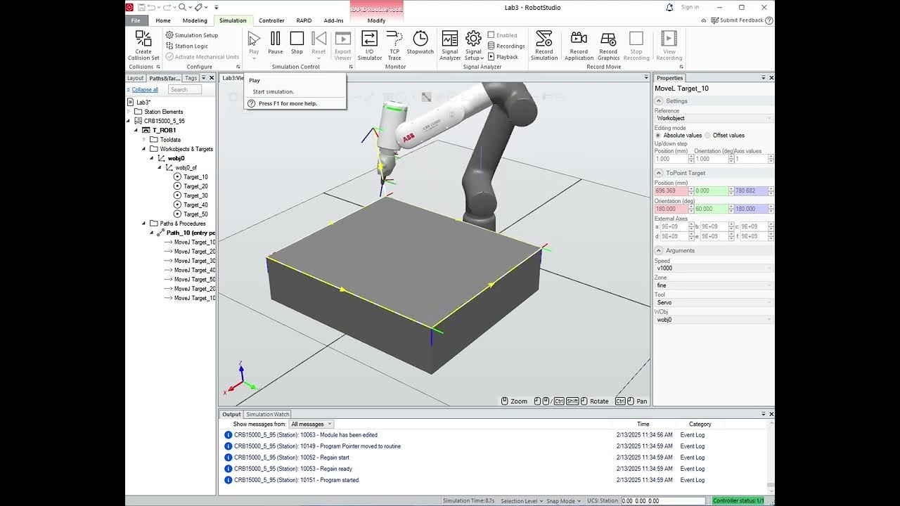 ABB RobotStudio Tutorial_Lab 3 - YouTube