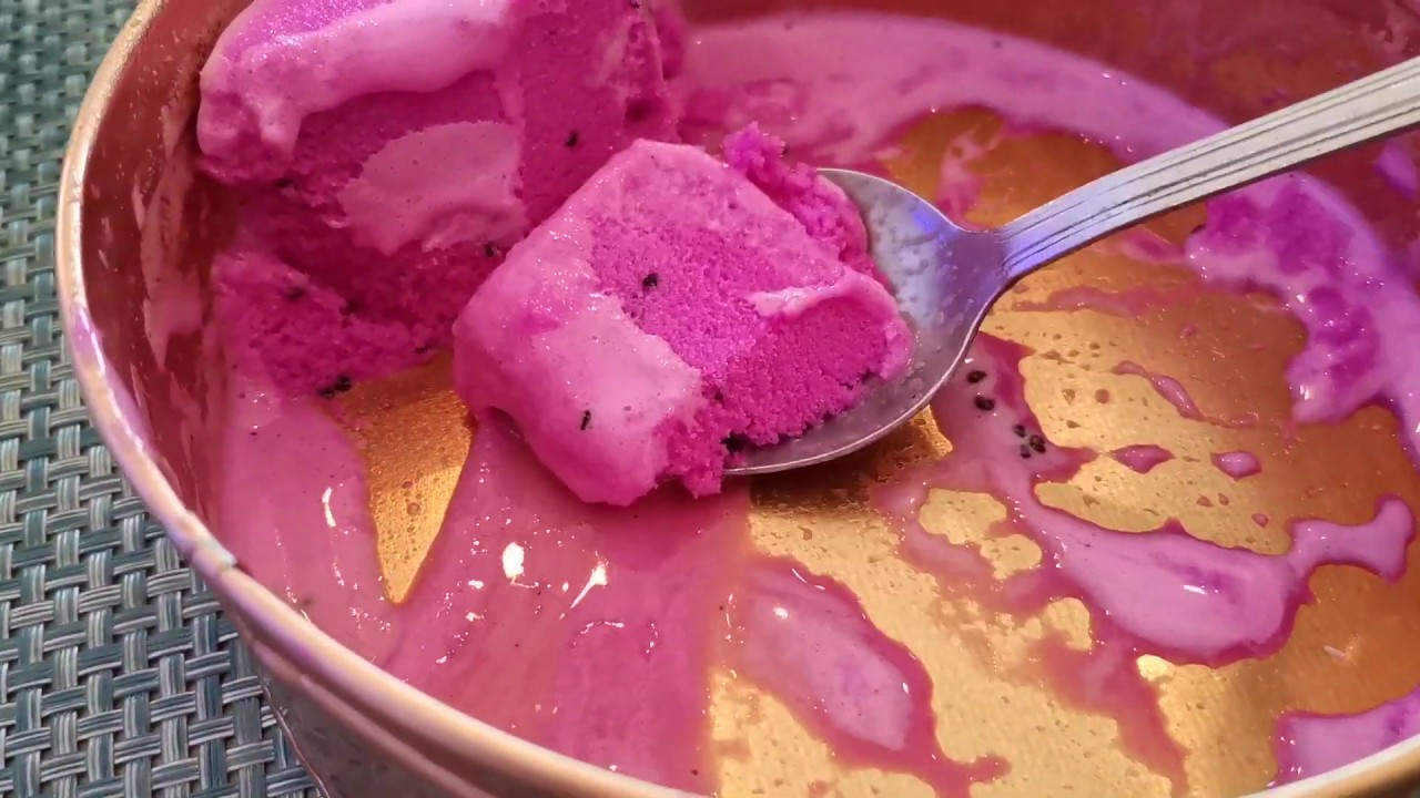 Dragon fruit ice cream - YouTube