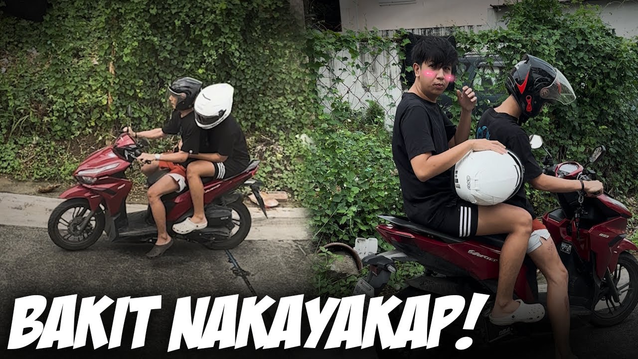 KAILANGAN PALA NAKAYAKAP PAG NAKA ANGKAS SA MOTOR - YouTube