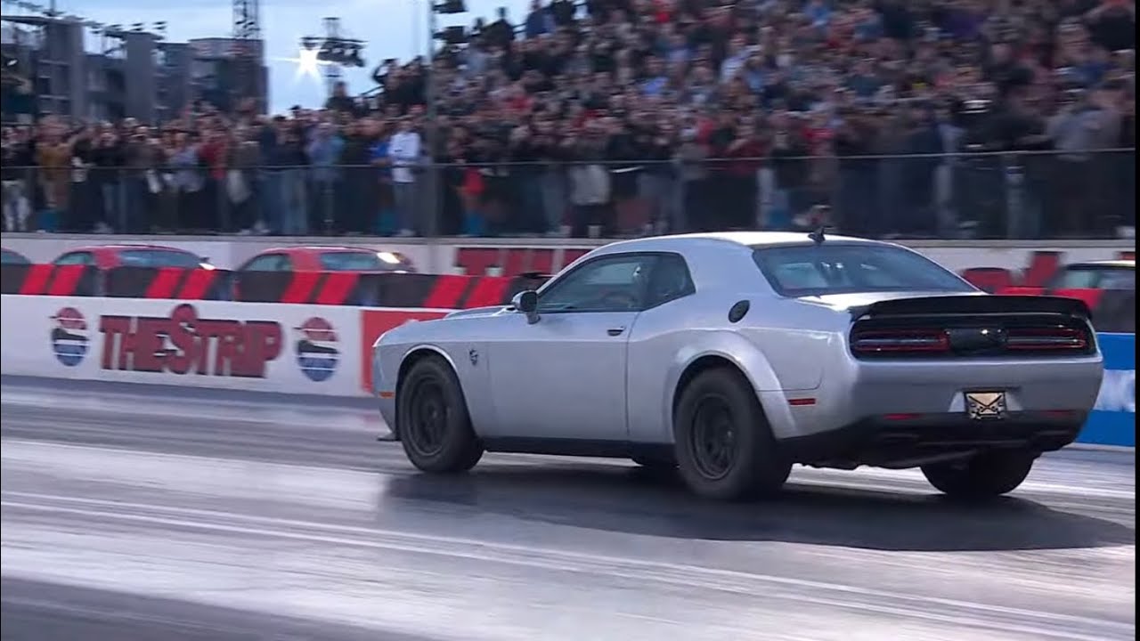 First pass on a drag strip for the Dodge Demon 170!!! - YouTube