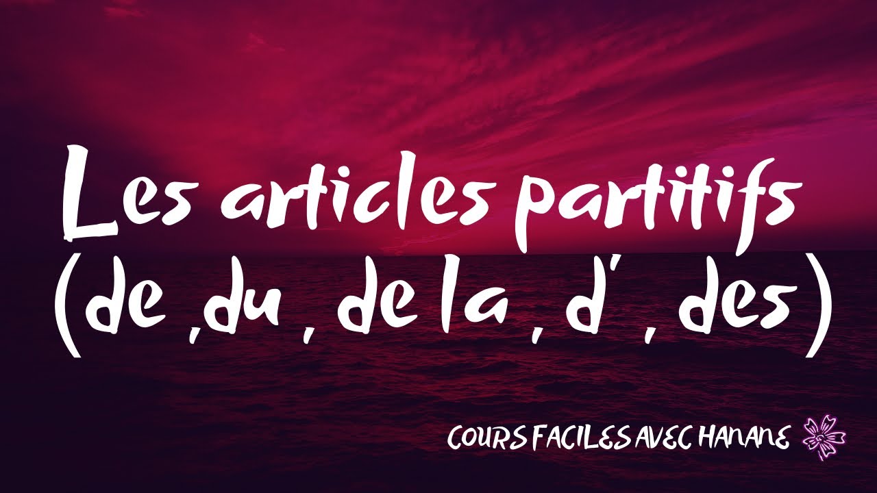 COURS FACILE Les articles partitifs ( de, du , de la, d' , des ) - YouTube
