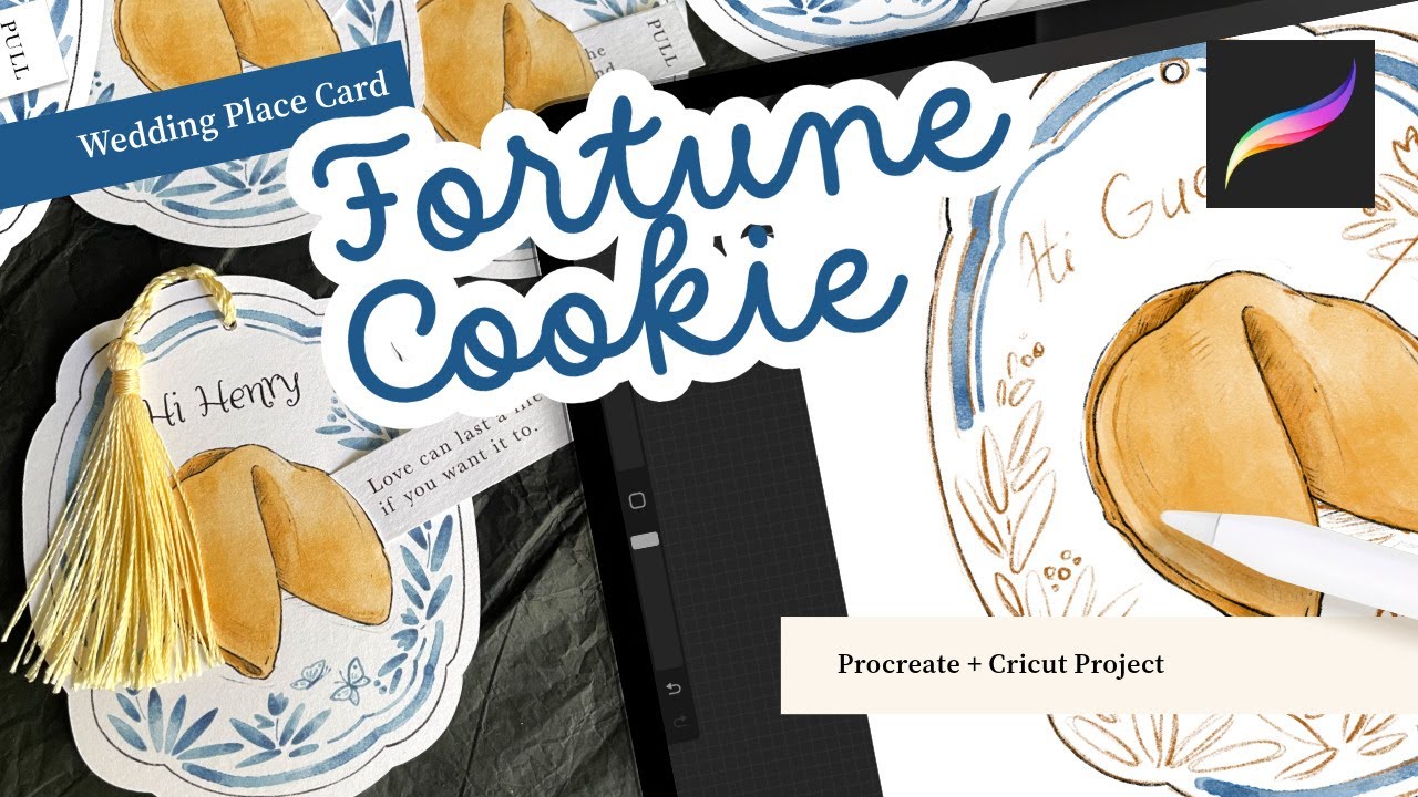 Fortune Cookie Procreate Drawing #procreate - YouTube