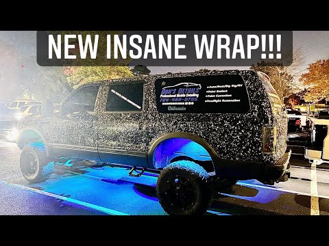 2000 Ford Excursion Custom bedliner & vivid wrap!!! @dansdetails MBTW ...