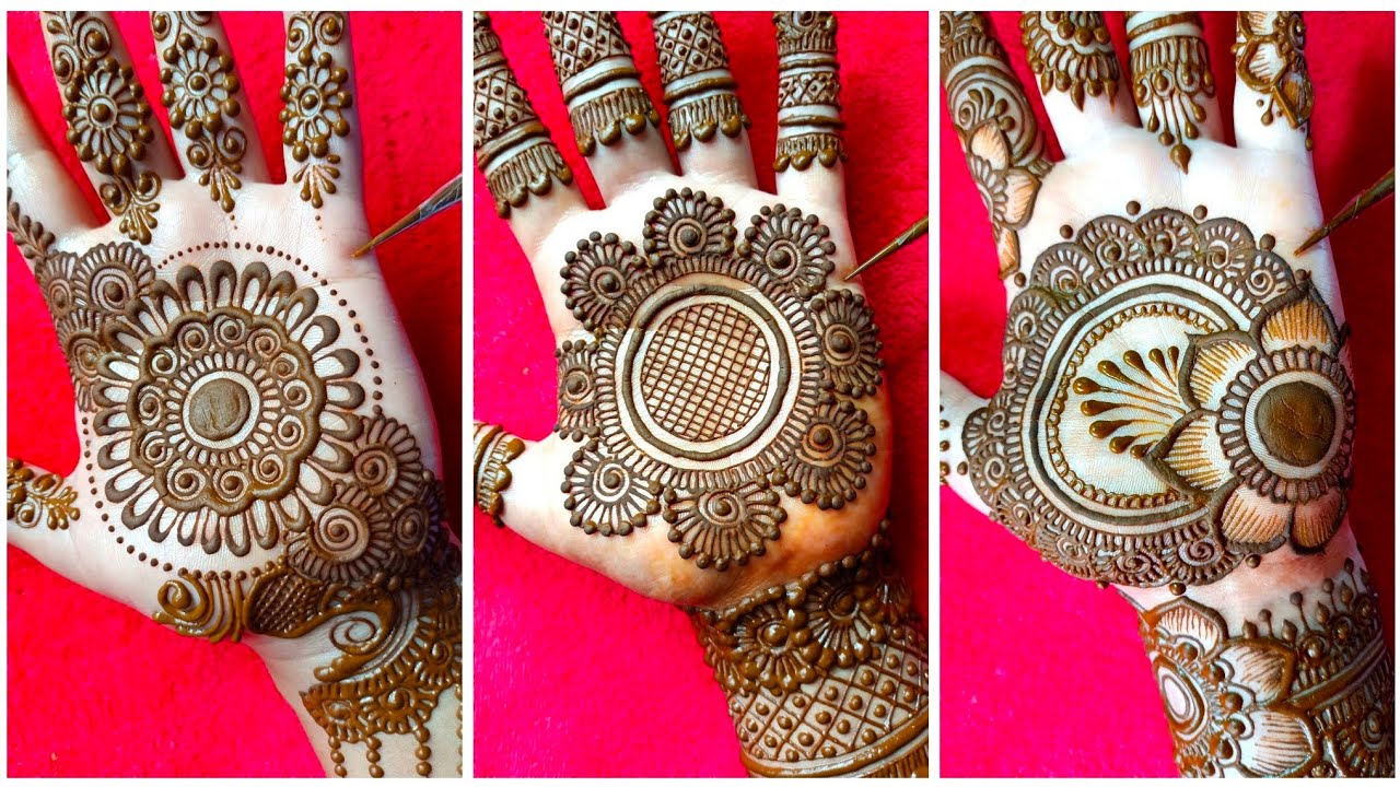 Top - 3 easy fronthand mehndi design | simple bridal mehndi design ...