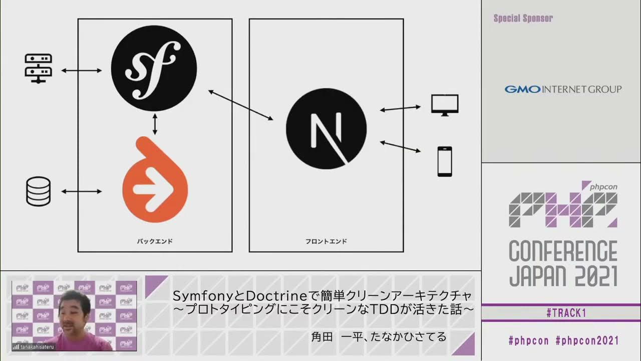 PHP Conference Japan 2021: SymfonyとDoctrineで簡単… / 角田 一平, たなかひさてる - YouTube