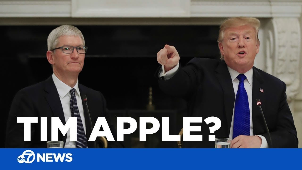 President Trump calls Tim Cook 'Tim Apple' - YouTube