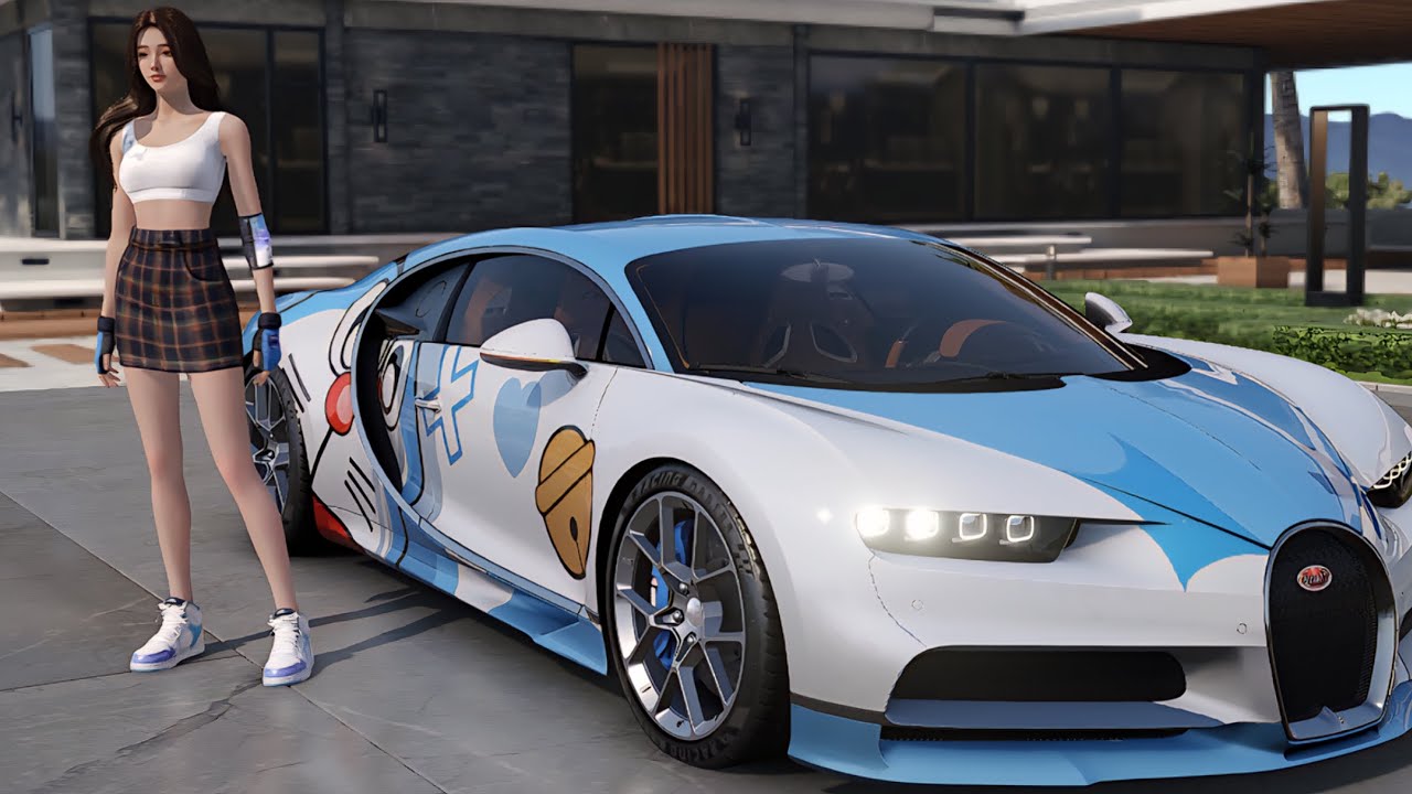 Bugatti Chiron 2015 Doraemon Livery Racing Master - YouTube