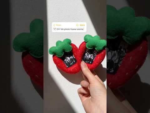 📸 diy felt strawberry photo frame #diy #diycrafts