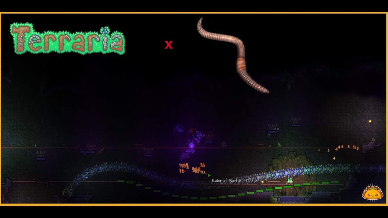 Slurping earth worms l Terraria #4 - YouTube