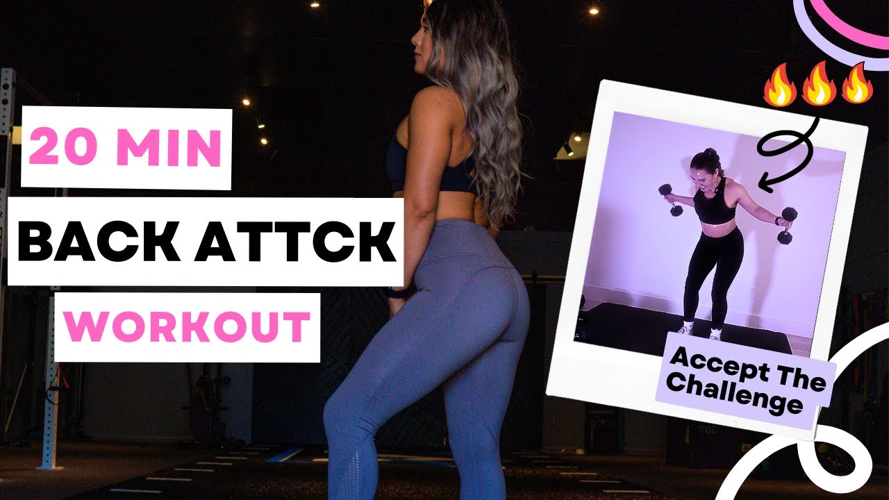 20 minute back workout with dumbbells| BACK ATTACK | - YouTube