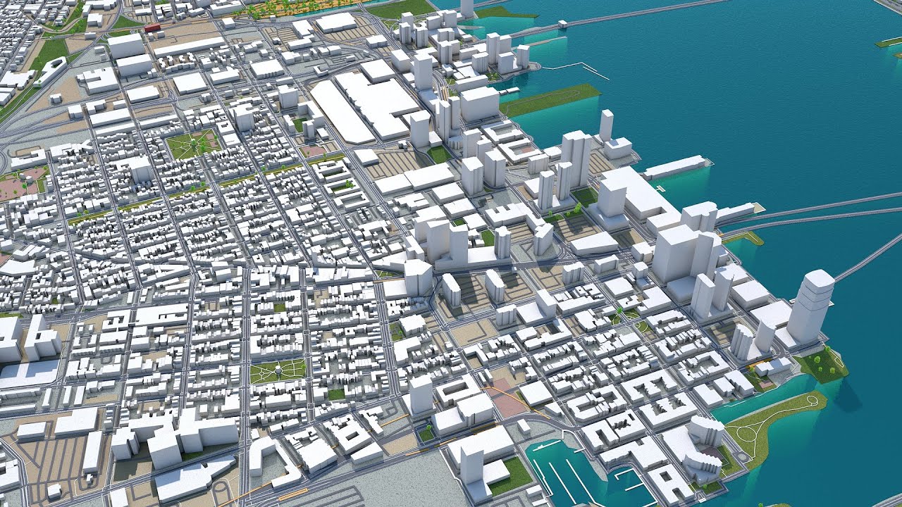 Jersey City Newark New York 3d model 40km - YouTube