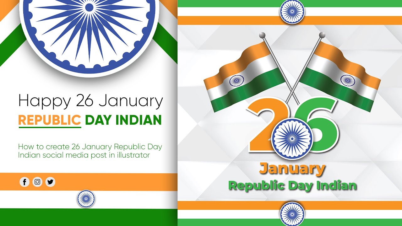 How to create 26 January Republic Day Indian social media post in ...