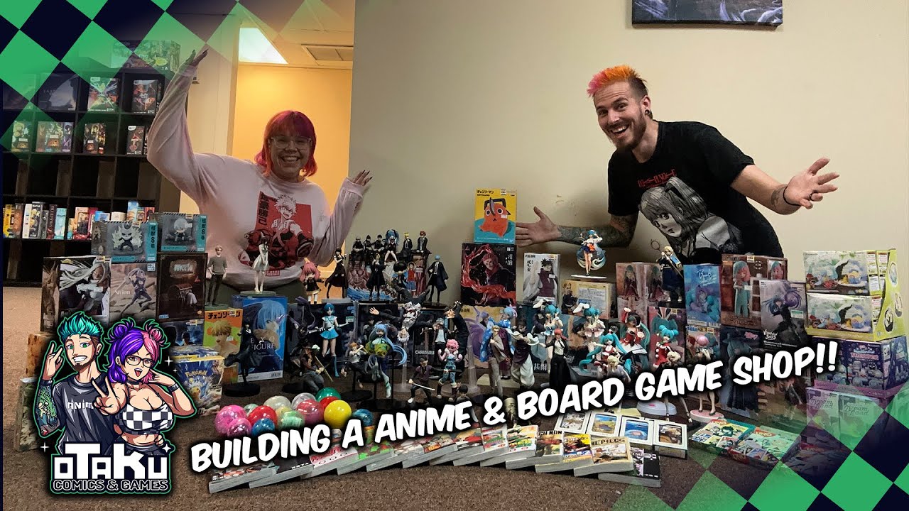 We're back building our Anime & Board Game shop! So many anime figures ...
