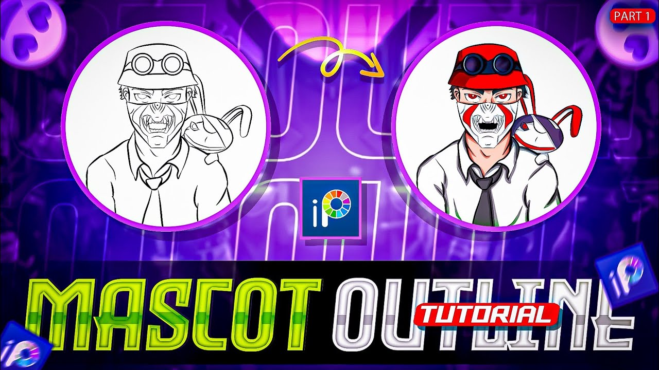How To Make Own Mascot Character Outline 🔥|| Mascot Outline Tutorial 💖 ...
