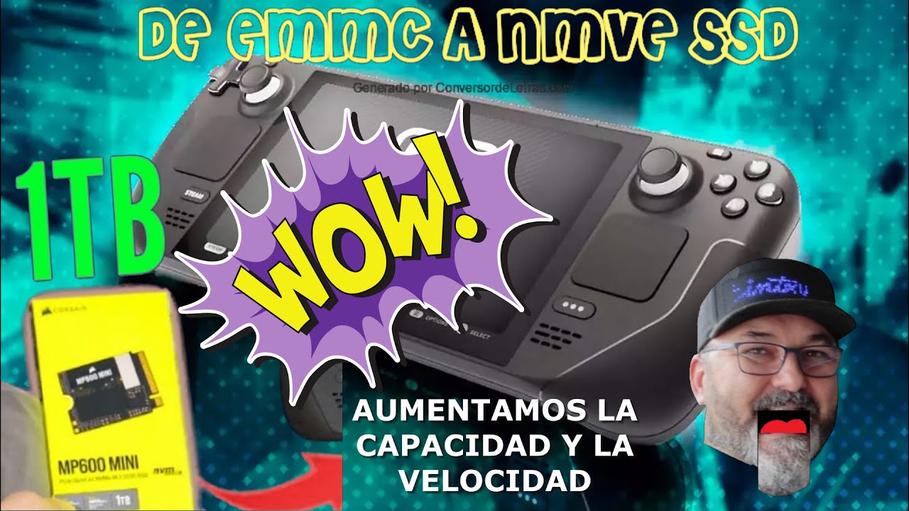 STEAM DECK DE EMMC 64GB A NMVE 1TB - YouTube