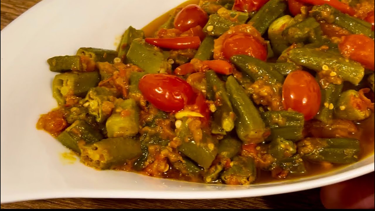 Okra // Bamya // Bamia Recipe // Bhindi Sabzi // #بامیه افغانی برای ...