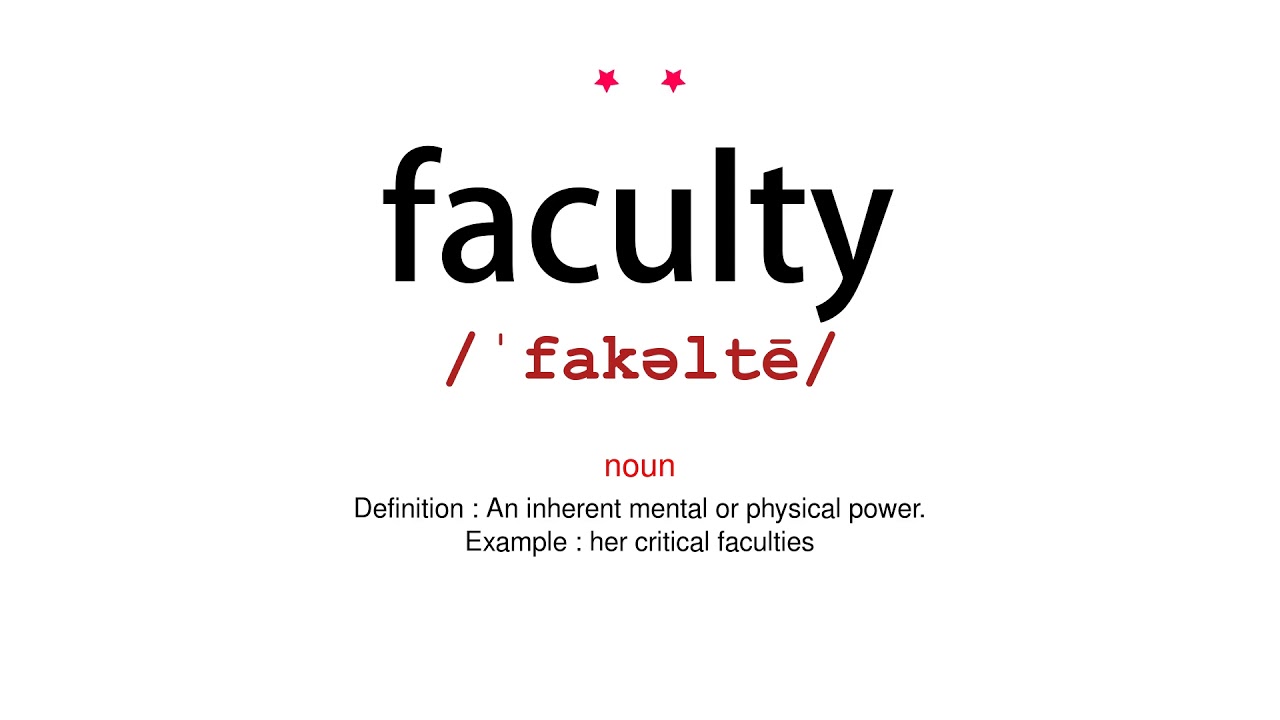How to pronounce faculty - Vocab Today - YouTube