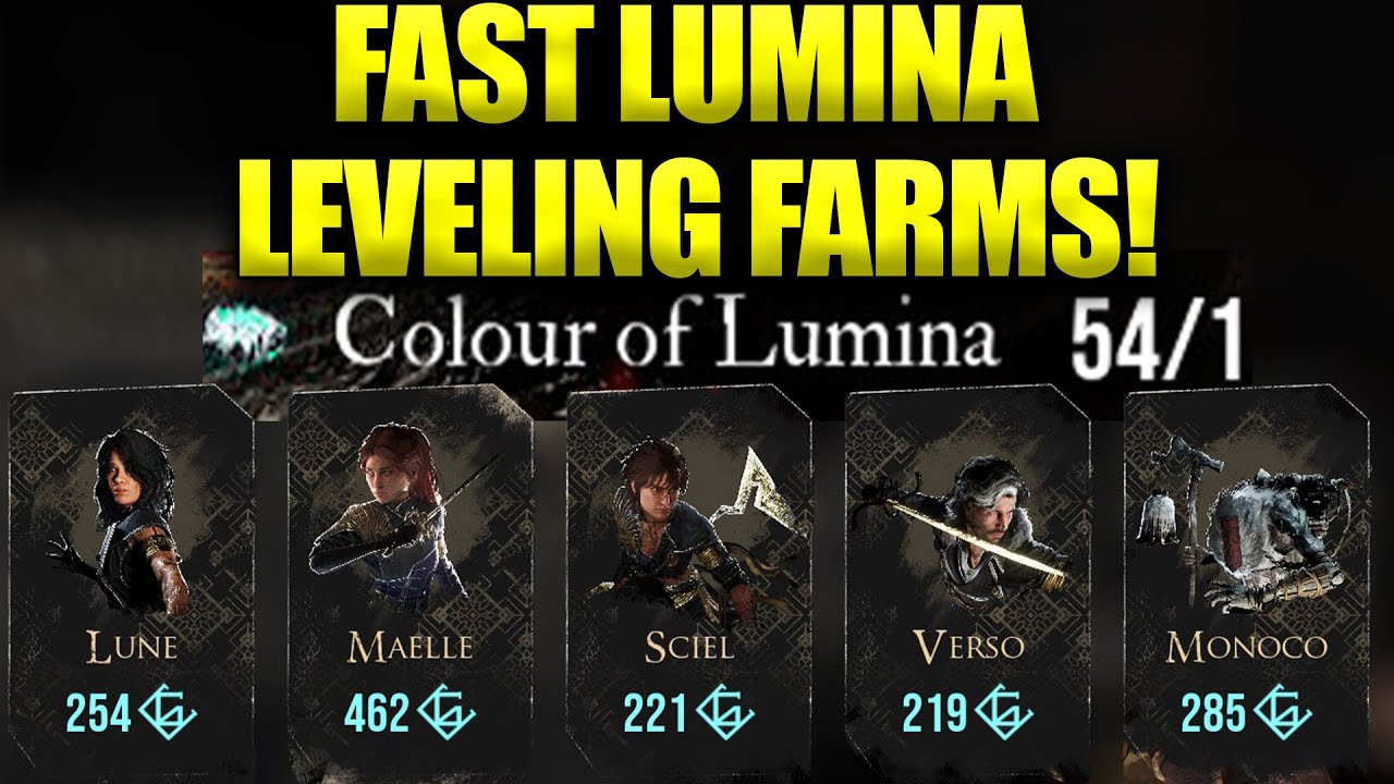 Best Colour of Lumina Farming & Leveling Spots | Clair Obscur ...