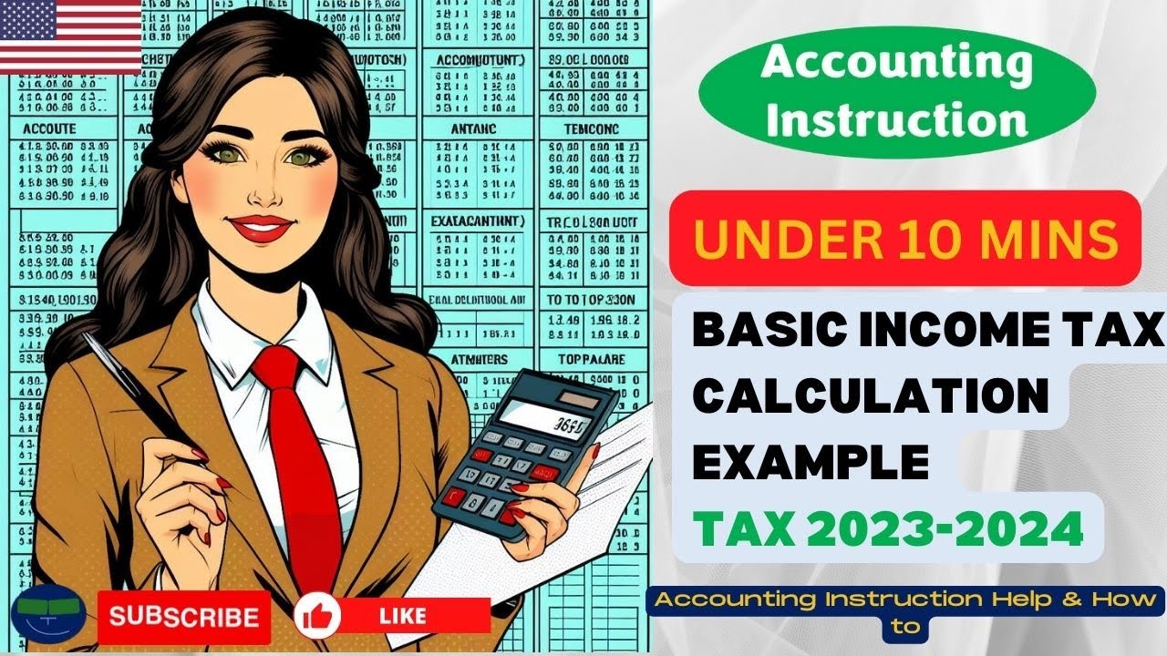 Basic Income Tax Calculation Example Tax 2023-2024 - YouTube