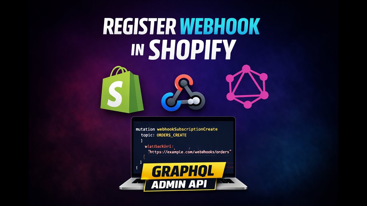 Register Webhook in Shopify using GraphQL Admin API #shopify #graphql # ...