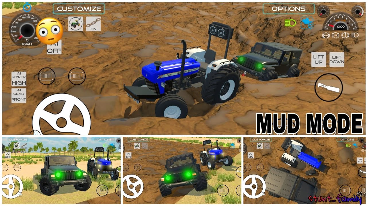 mud mode: 4x4 thar + new holland toaching high performance in 4x4 - YouTube