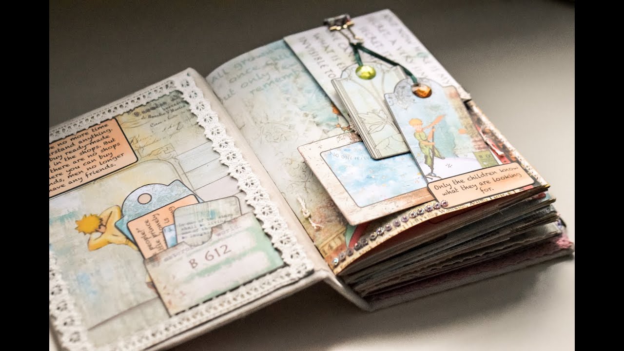 Making "The Little Prince" notebook (Part 1) - YouTube