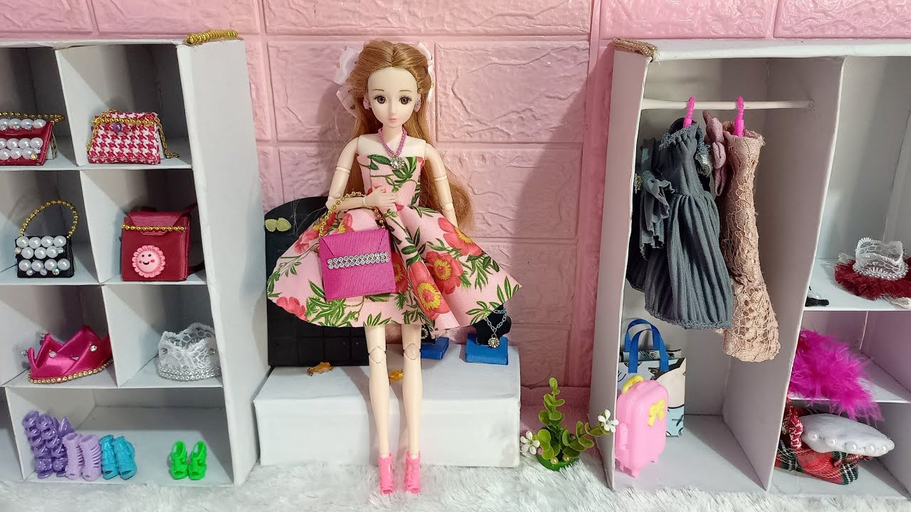 diy barbie doll transformation (how to make a bag for barbie doll ...