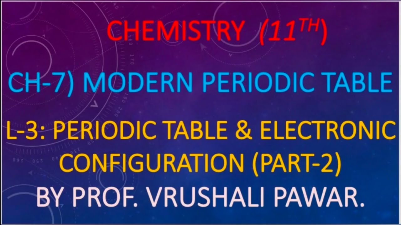 11th | Chem | L-3 | Ch 7) Modern Periodic Table | Periodic Table ...
