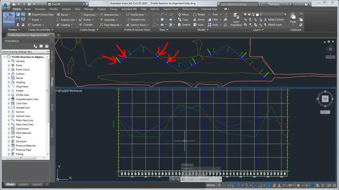 Locking a profile to alignment geometry. AutoCAD Civil 3D 2012 - YouTube