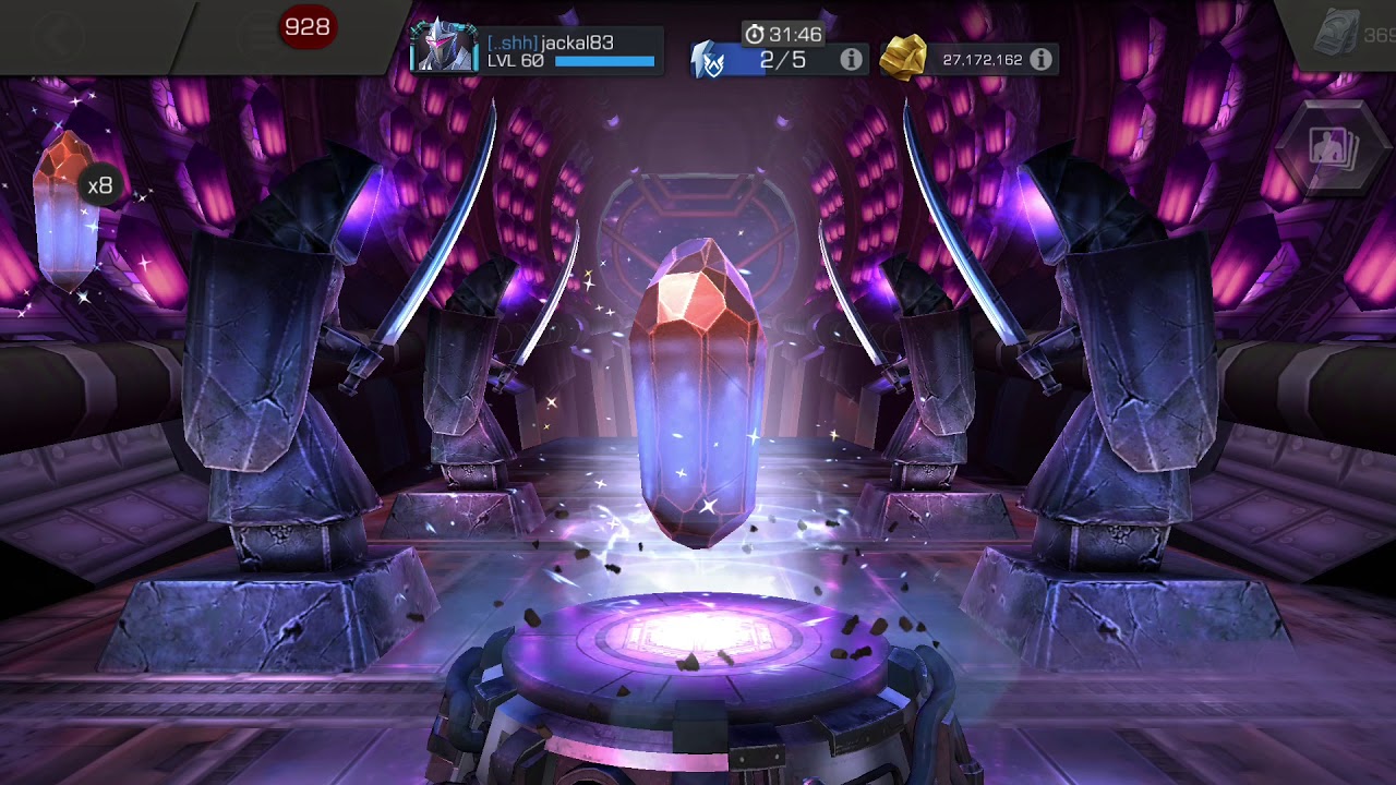 MCOC Opening 9 Forbidden Crystals from Platinumpool matches on RED RIFT ...