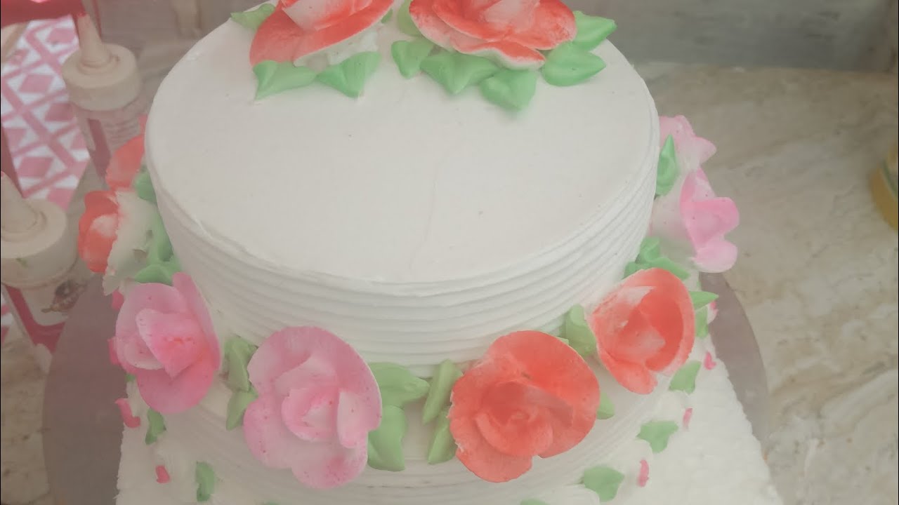 how to make nice vanilla so beautiful full cake for birthday all type ...