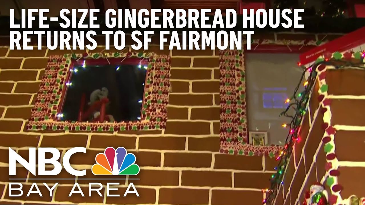 Life-Size Gingerbread House Returns to Fairmont Hotel in SF - YouTube