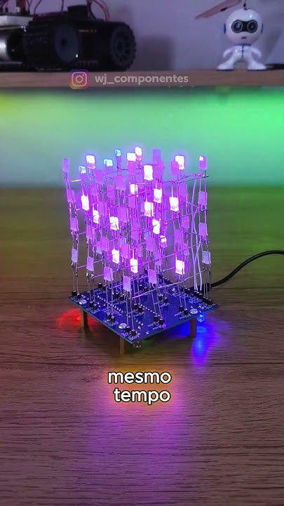 Transforme qualquer ambiente com o Cubo de LED 4x4x4! #esp32 #maker # ...