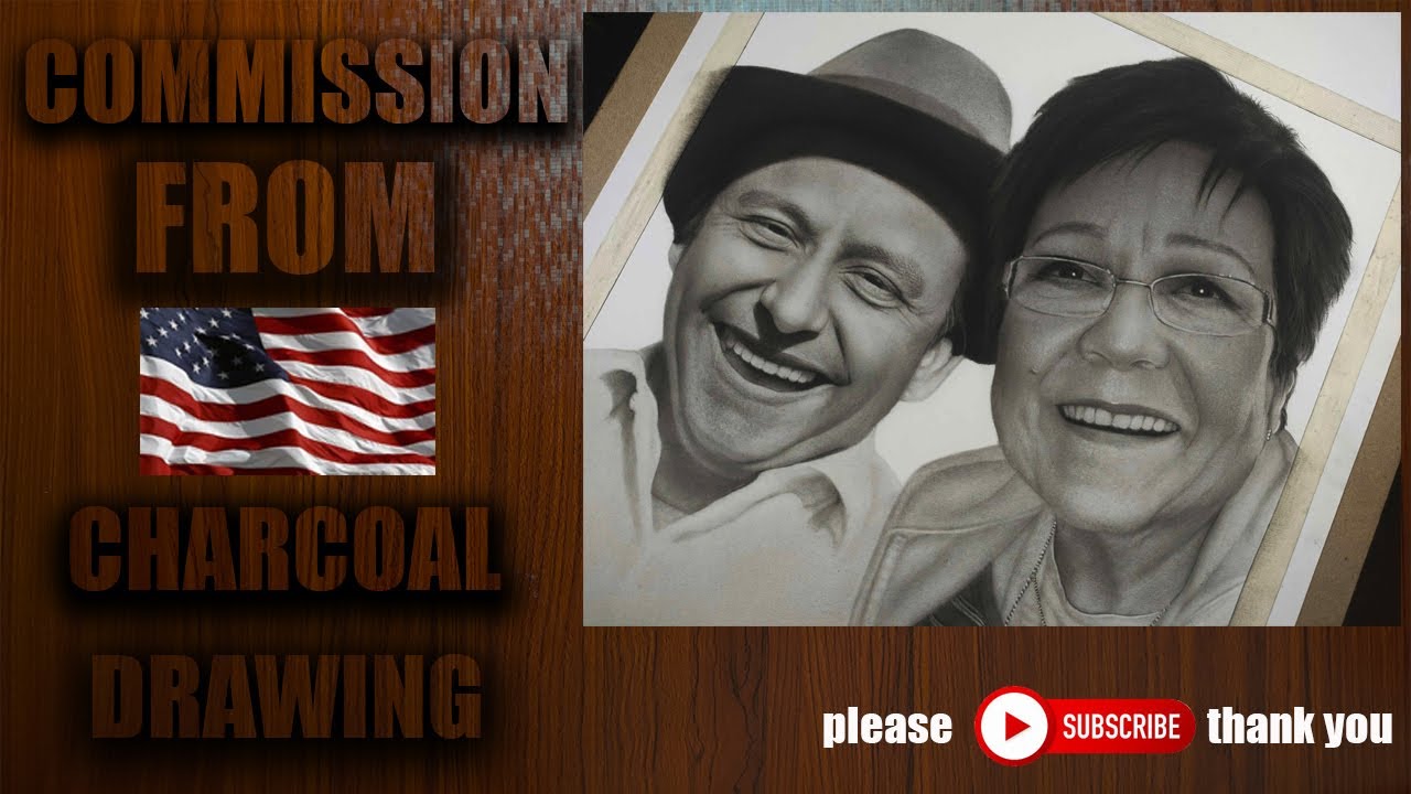 COMMISSION | FROM USA | CHARCOAL DRAWING | ART OF WARren - YouTube