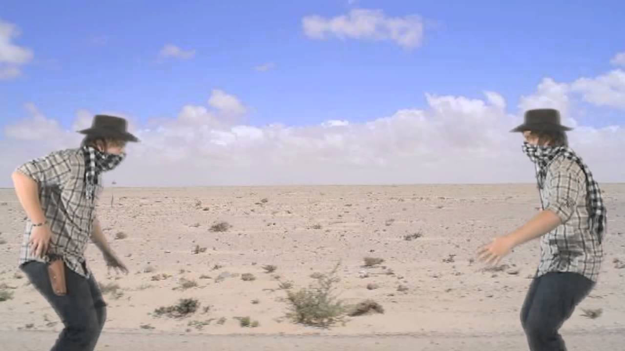 matte painting green screen intégration duel de cow boy - YouTube