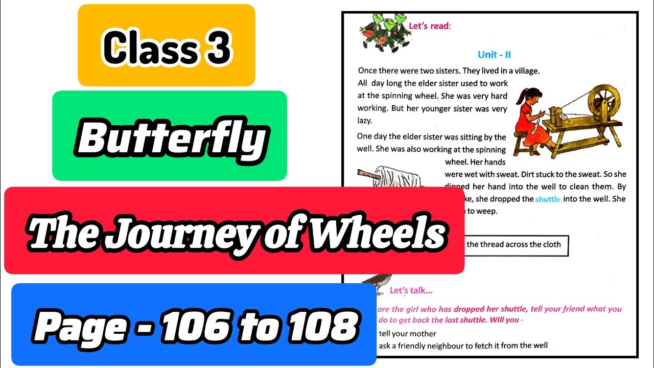 Class 3 English Butterfly - The journey of wheels - page 106 to 108 ...