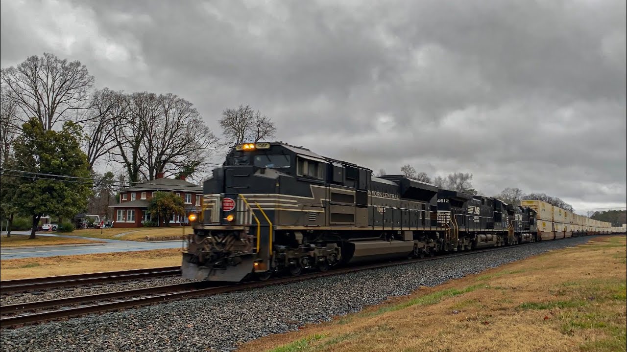 NS 28N-28 (Intermodal) With The New York Central Heritage Unit Through Landis NC - YouTube